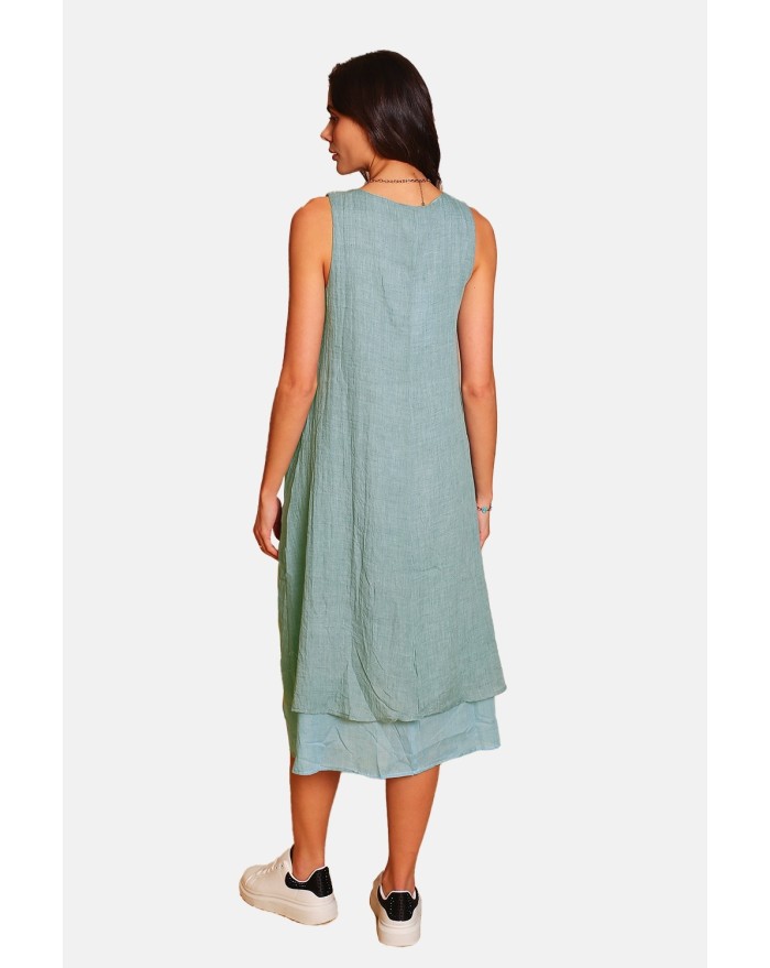 Rochie de zi Le Jardin du Lin E23-50 Albastru